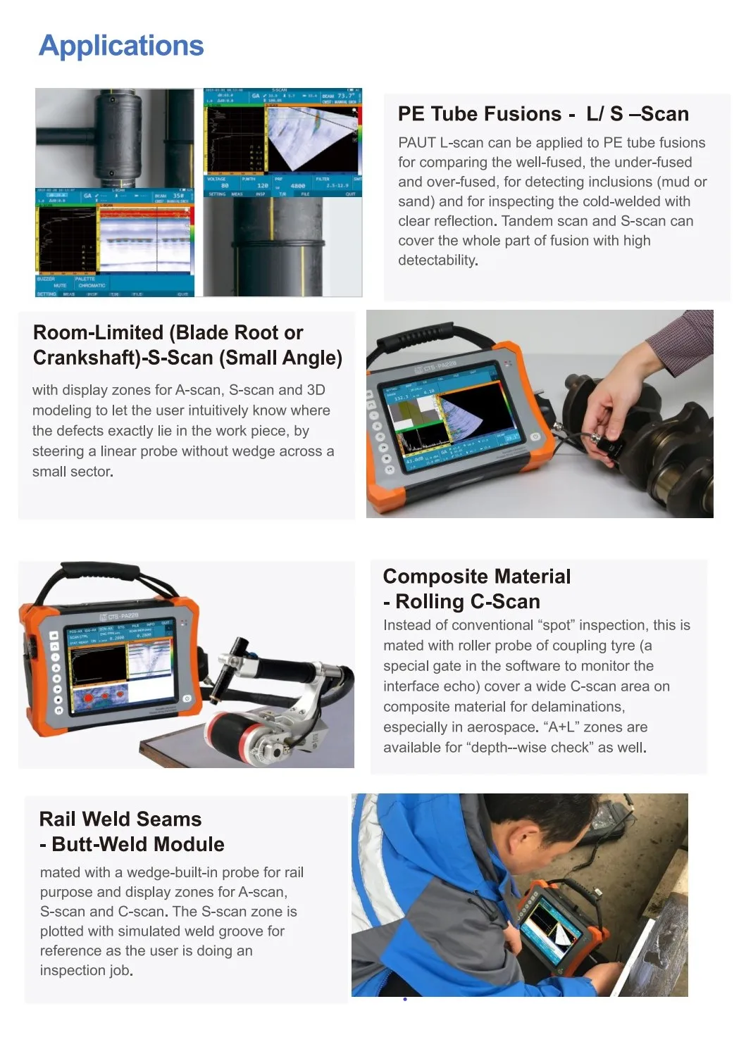 CTS-PA22B 3D Simulation Phased Array Ultrasonic Flaw Detector