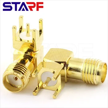 Rf Waterproof Connector Sma Right Angle Female Pcb Mount Connector ...