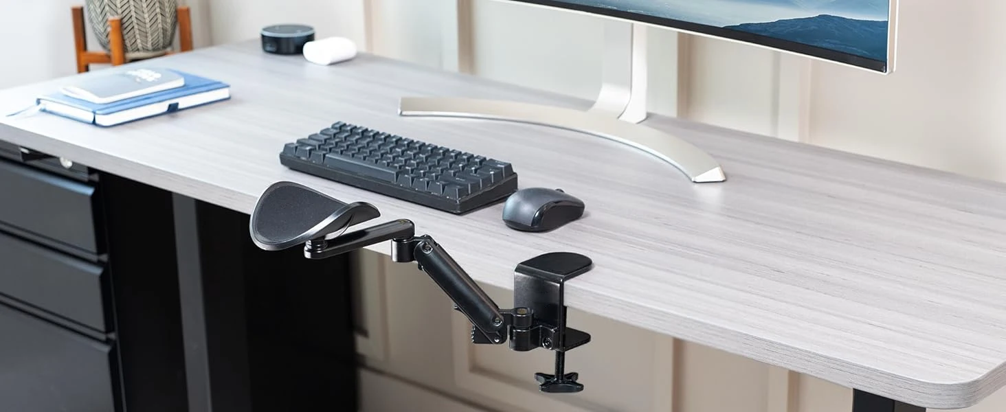Height Adjustment Clamp On Computer Desk Arm Rest Arm Support Bracket ...