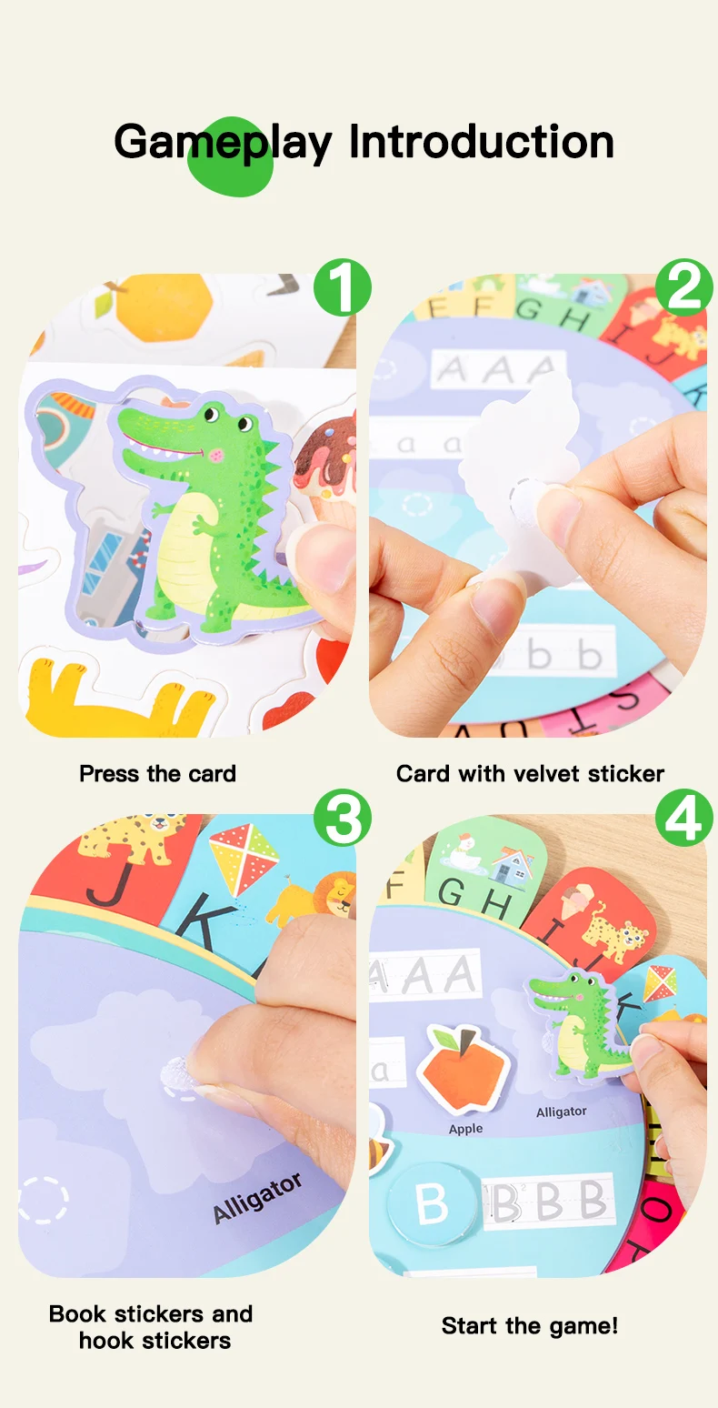 Children's Quiet Book - Letter Cognition Puzzle Letters