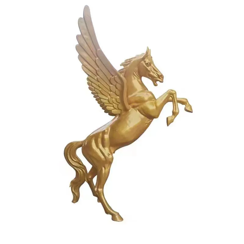 Customize Life Size Fiberglass Pegasus Statue - Flying Horse