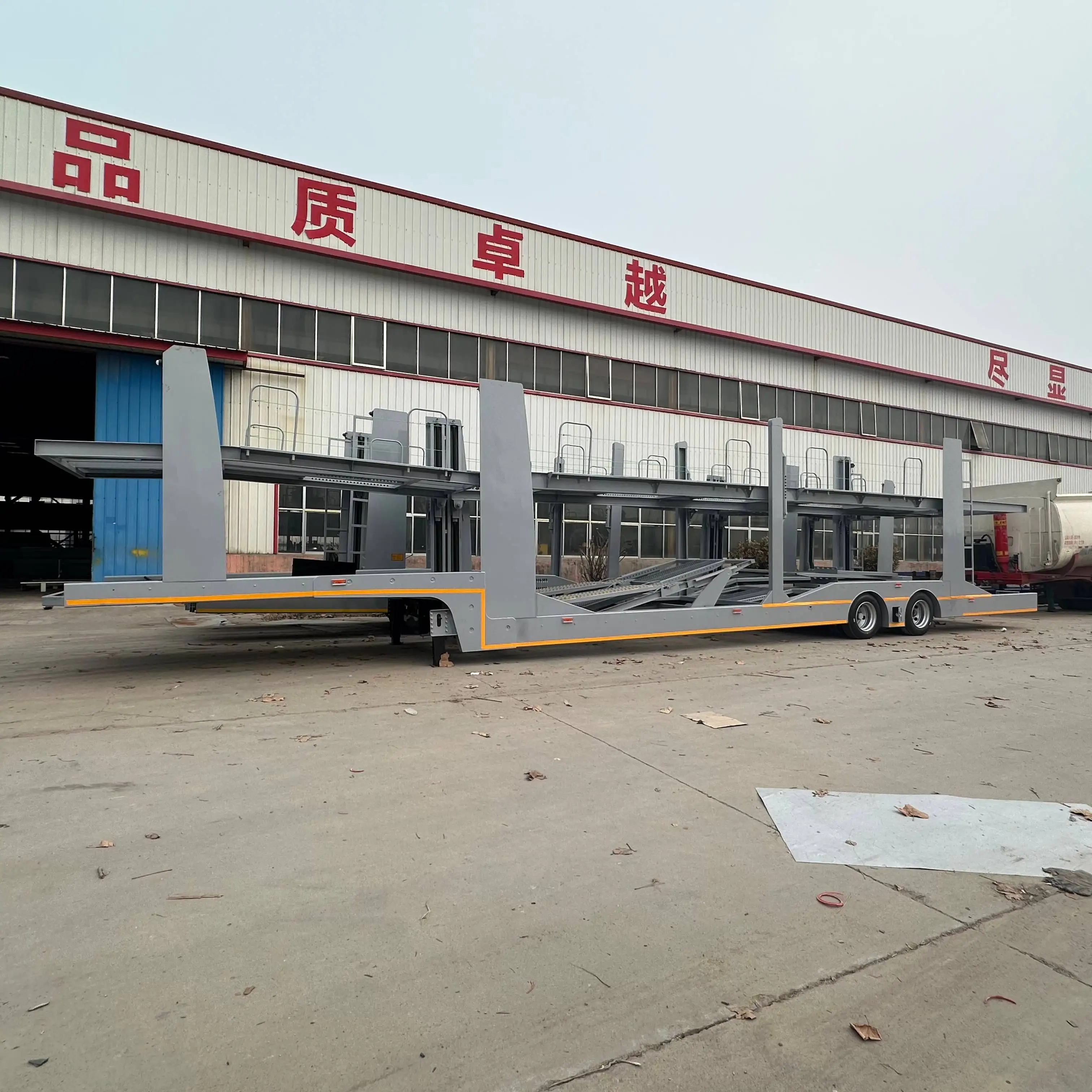 Heavy Duty Steel Car Transport Trailer China Manufactured Semi-Truck ...