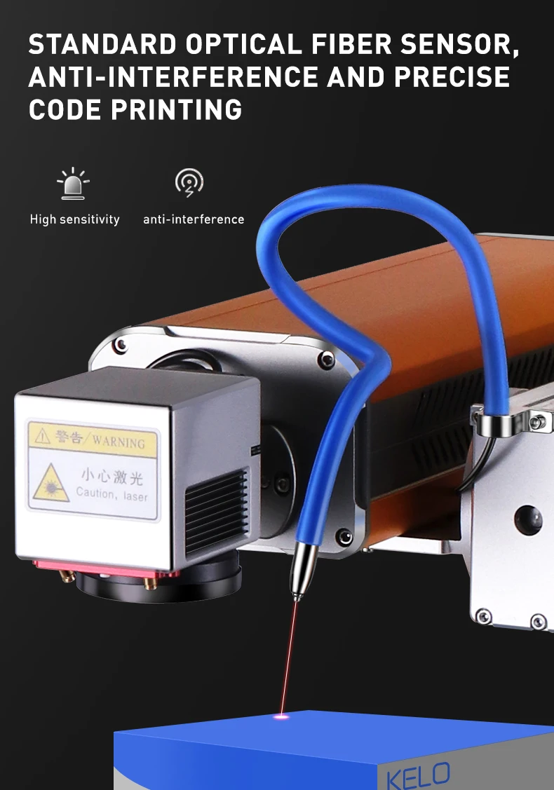 High Precision Logo Barcode Qr Code Batch Number 20w 30w 40w Co2 Laser Marking Machine For ...