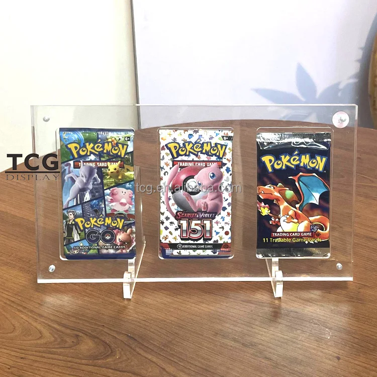 TCG Custom Clear Acrylic Pokemon Booster Pack Case