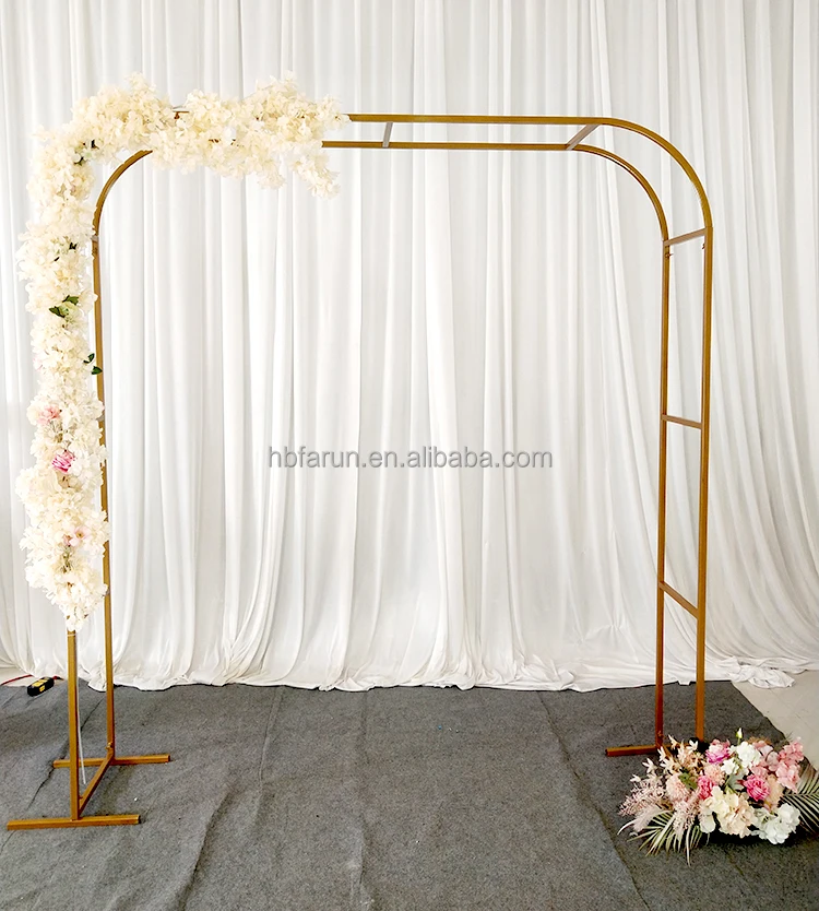 Golden Mirror Exquisite Octagon Wedding Backdrop Wedding Arch Stand ...