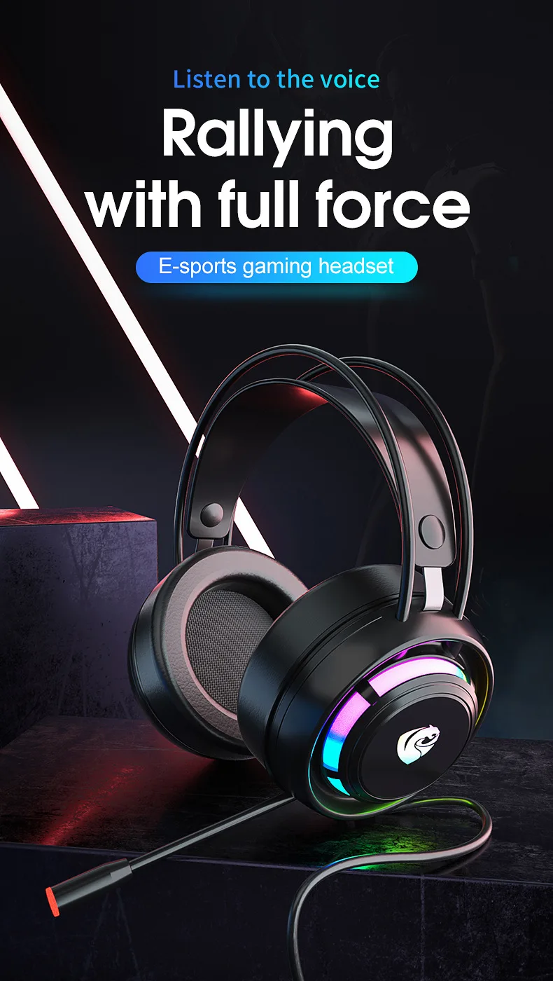 RGB LED 3.5mm Gaming Headphones - Immersive Audio Experience