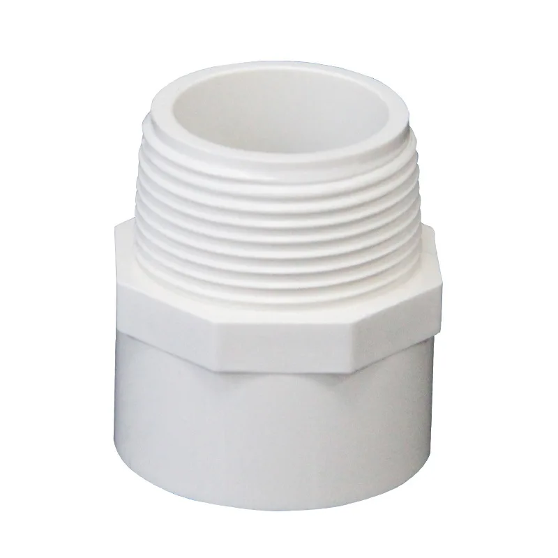 Male Adapter PVC Pipe Fittings Technics Casting Cross Joint PVC Male ...