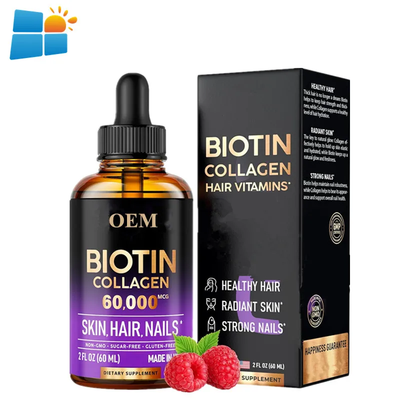 OEM/ODM/OBM Natural Supplement Best Absorption Collagen Biotin Liquid ...