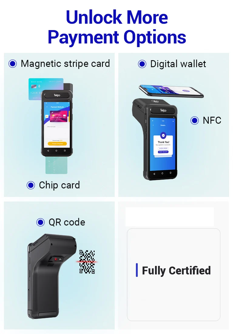 Credit Card Edc Eftpos Touch Screen All In One Sistema Printer Handheld ...