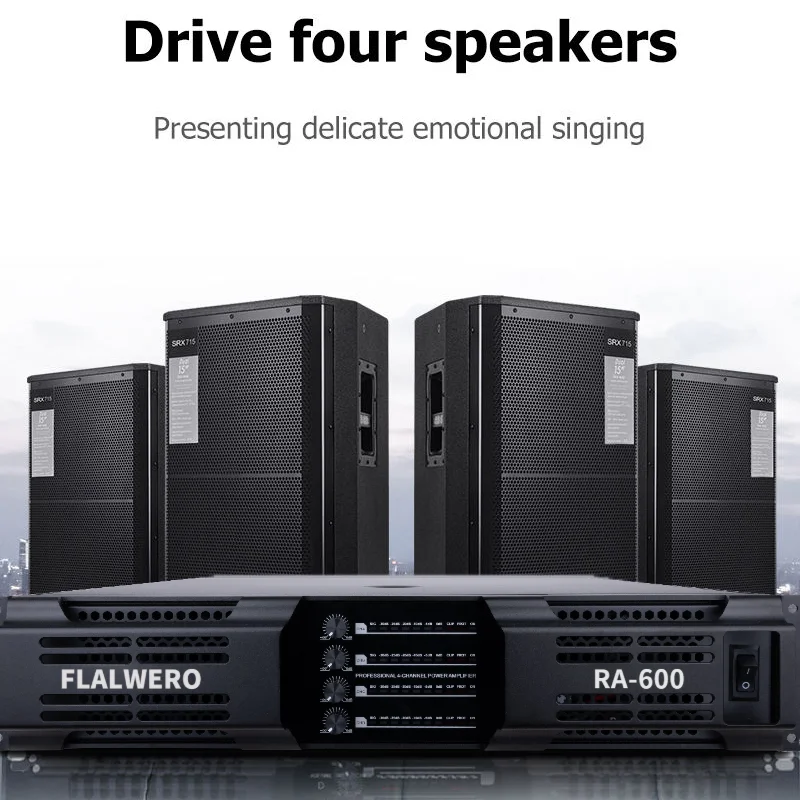 FLALWREO RA-600 600W Professional Audio Power Amplifier Hot Selling 4 ...