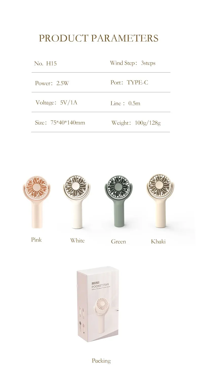 Handheld Usb Small Fan Mini Rechargeable Student Portable Dormitory ...