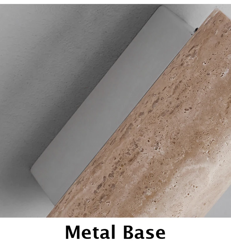 Travertine Stone LED Wall Light for Home Decor - Wabi Sabi