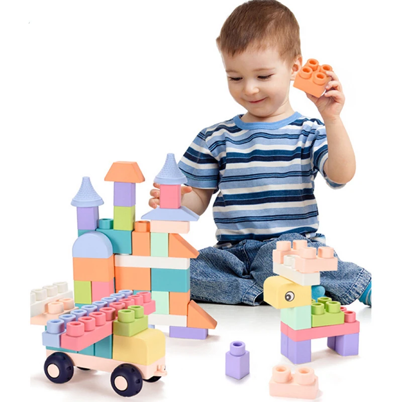 Educational Big Stacking Soft Building Blocks Bpa Free Compatible ...
