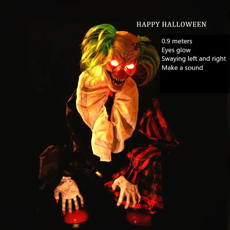 Halloween Animatronics - Spooky Squatting Rocking Clown