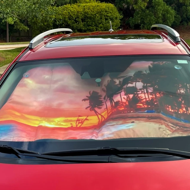 Universal Single Foldable Customized Logo Windshield Sunshade Color ...