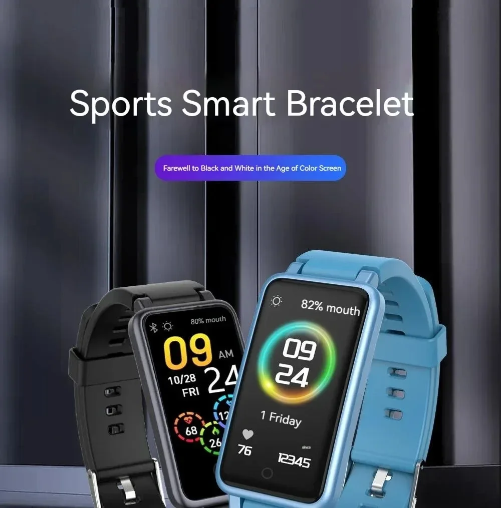 Large Screen Bluetooth Watch Smart Wristband Motion Pedometer Alarm ...