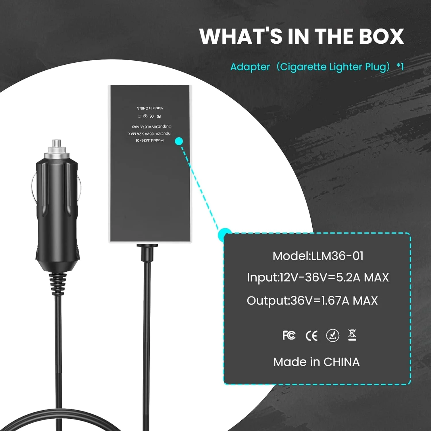 Starlink Mini Car Charger Adapter - 12V to 36V Power Supply
