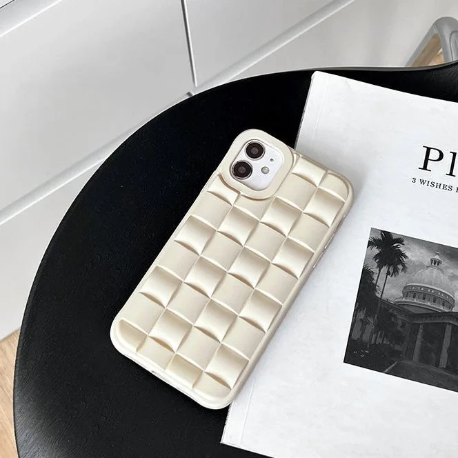 Luxury 3d Square Lattice Phone Case For Iphone 12 11 13 Pro Max 13mini ...