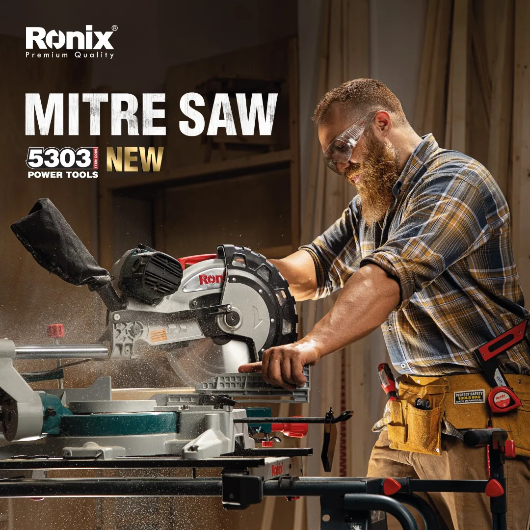 Electric Sliding Mitre Saw 305mm 2000w Power Aluminum Cutting Ronix ...