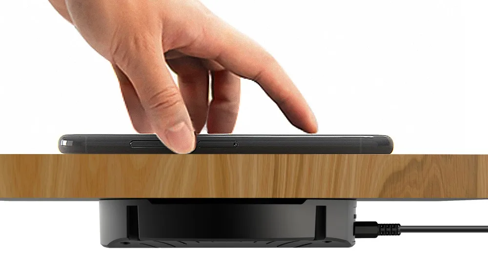 Embedded Contactless Wireless Charger 30mm Invisible Underdesk Wireless ...