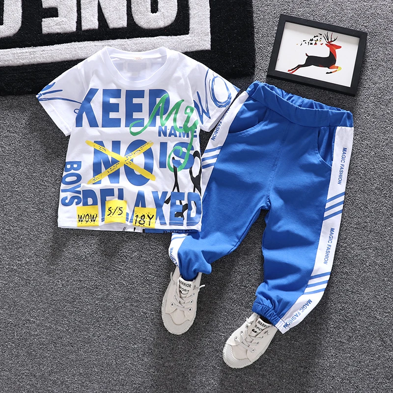 Custom Kids Clothing Sets Casual Wear Boys Outfits Printed Cotton Kids ...