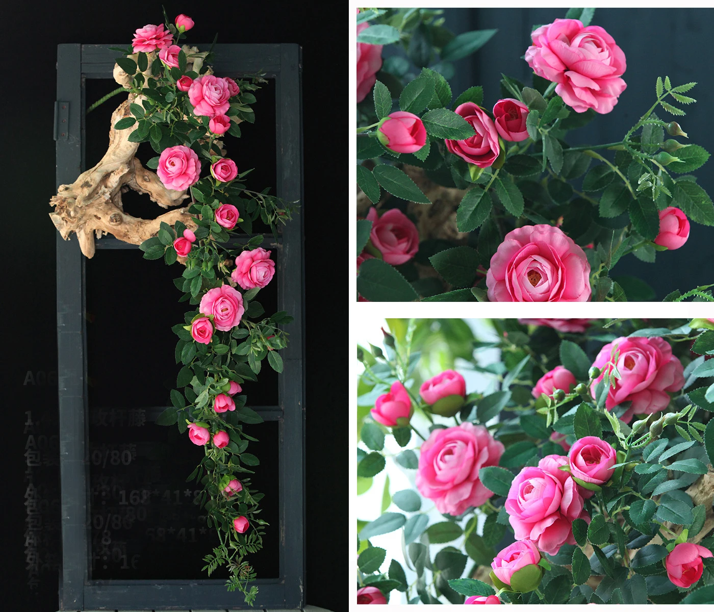 Wholesale Artificial Rose Flower Rattan For Home Decoration Artificial ...