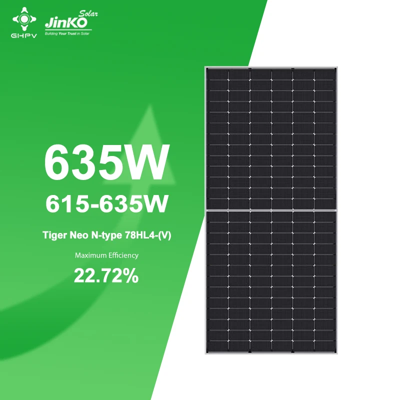 Jinko 615w 635w Solar Panels Mono Crystalline N Type Solar Panels 620w 625w 630w Solar Panel ...