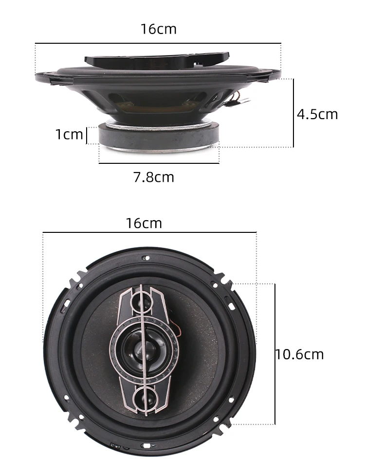 K-1695S 4 Ohm 91db 4-Way Car Speakers System - 6 Inch Coaxial