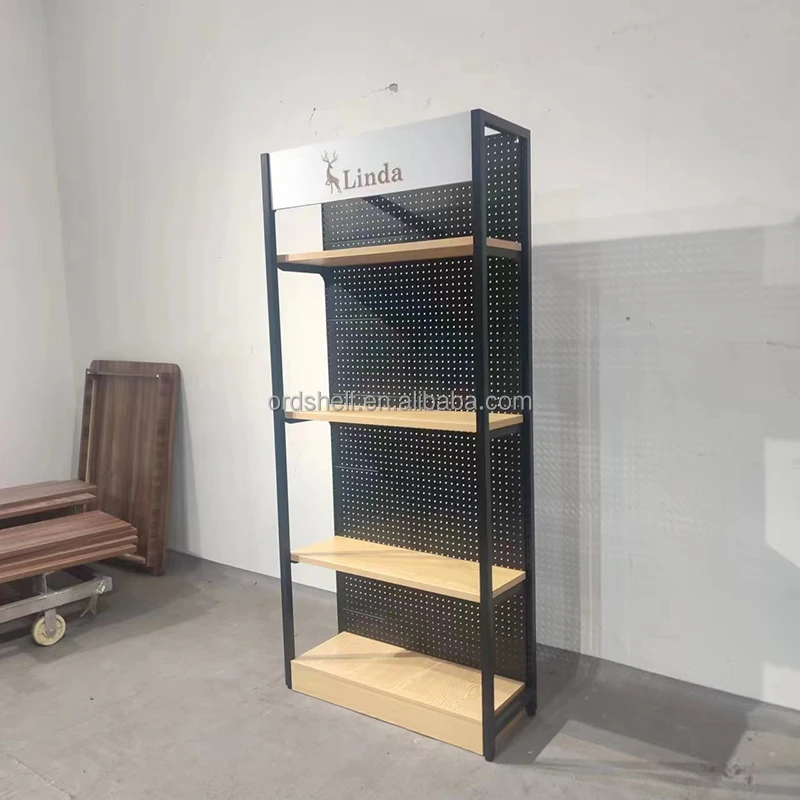 Wooden Display Gondola for Wine Shelf Rack Gondola Shelving Racks ...