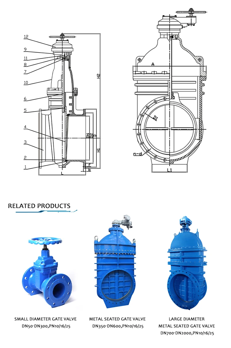 Customized BS5163 Gate Valve - Ductile Cast Iron & Stainless Steel