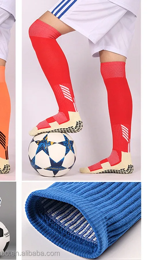 Long Non Slip Football Socks With Adhesive Dots For Children's Adult ...