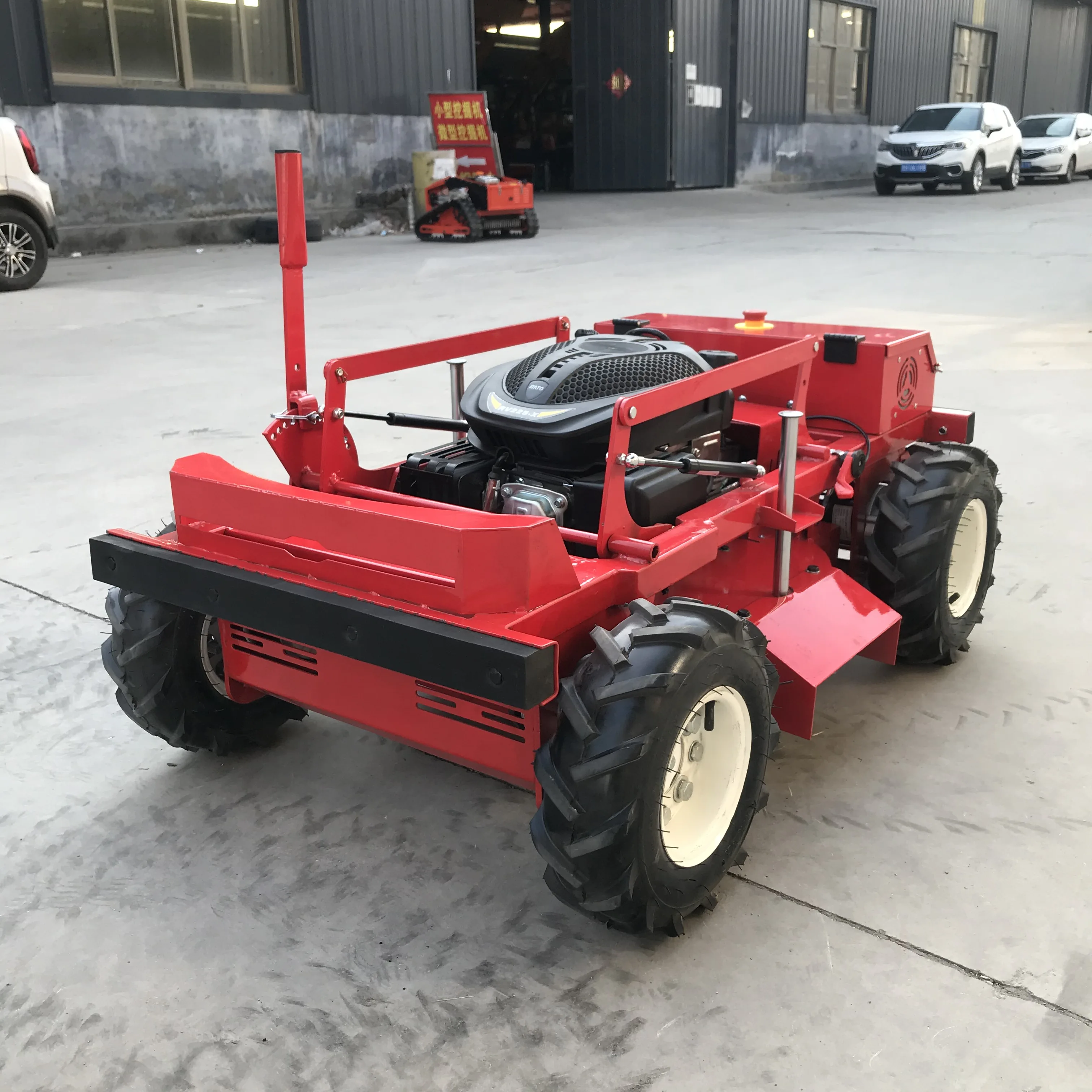 4wd Remote Control Lawn Mower 4x4 Wheel Robot Grass Cutting Machine For ...