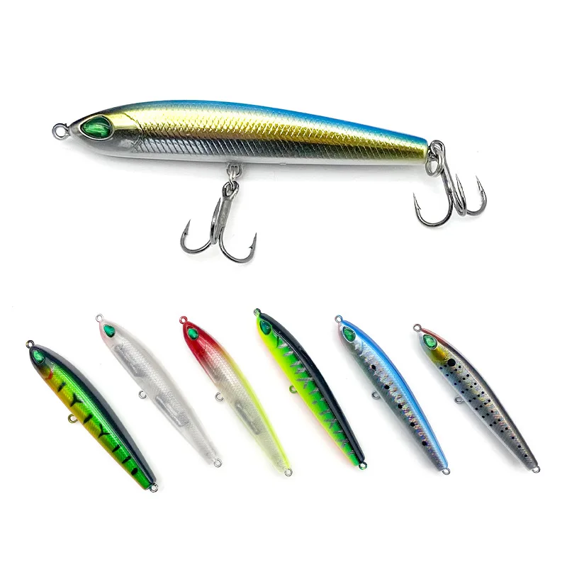 Pencil Spinner Lure 9g Deep Sea Handmade Fishing Metal Jig Slow ...