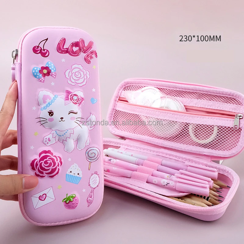 3d Eva Pencil Case Cute Stationery Box Cartoon Animals Pencil Box For ...