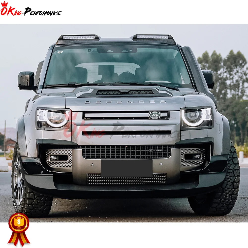 Carbon Fiber Accessory Front Bumper Vent Cover for Land Rover Defender ...