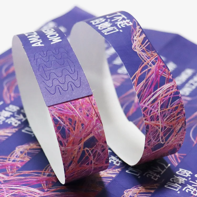 Kofei Promotional Printed Logo Printable Swimming Pool Tyvek Wrist Band ...