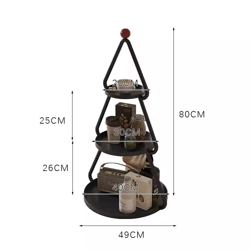 Nordic Modern Interior Amazing 3 Tiered Triangle Shaped Metal Storage ...