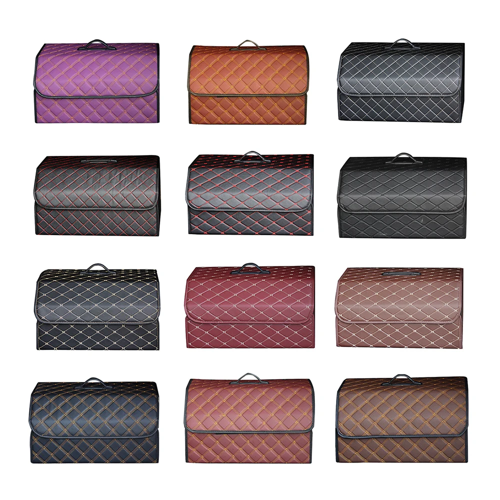 Car Storage Organizer - Customizable Detachable Leather Box