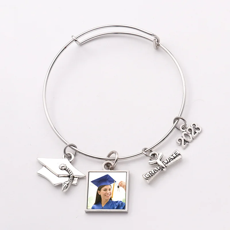 Wholesale Factory 2023 Sublimation Blank Graduation Bracelet Zinic ...