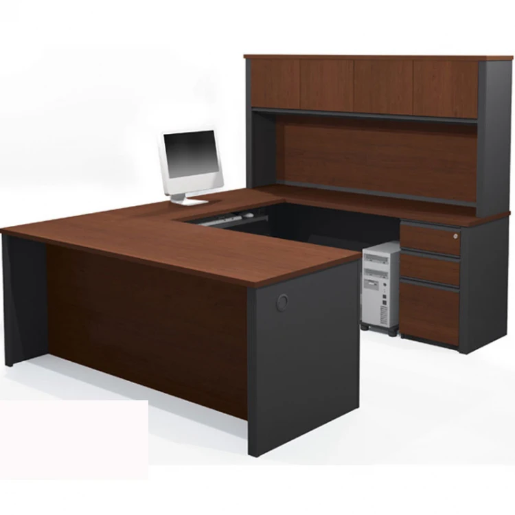 Commercial Office Furniture Wooden Laminated U Shape Director Computer ...