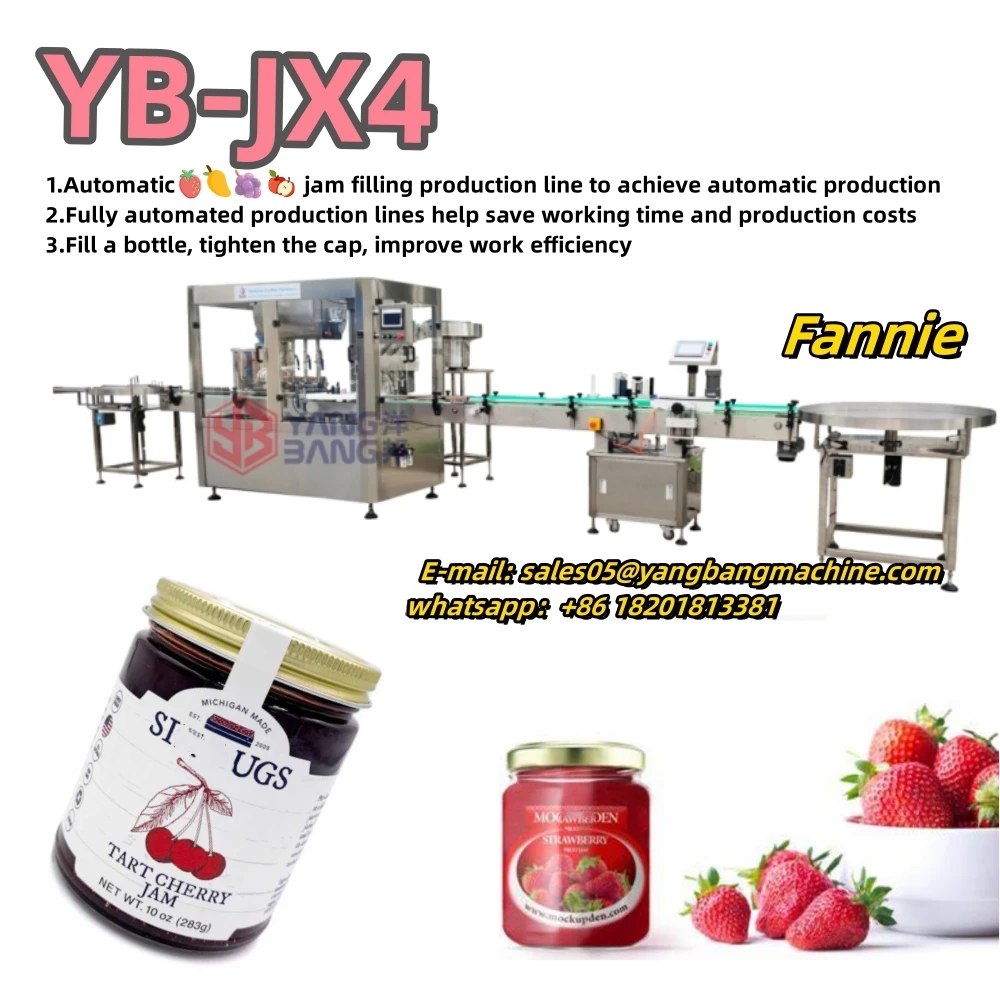 Jb-jg4 Automatic Bottling Machines Fruit Jam Honey Sauce Glass Jar ...
