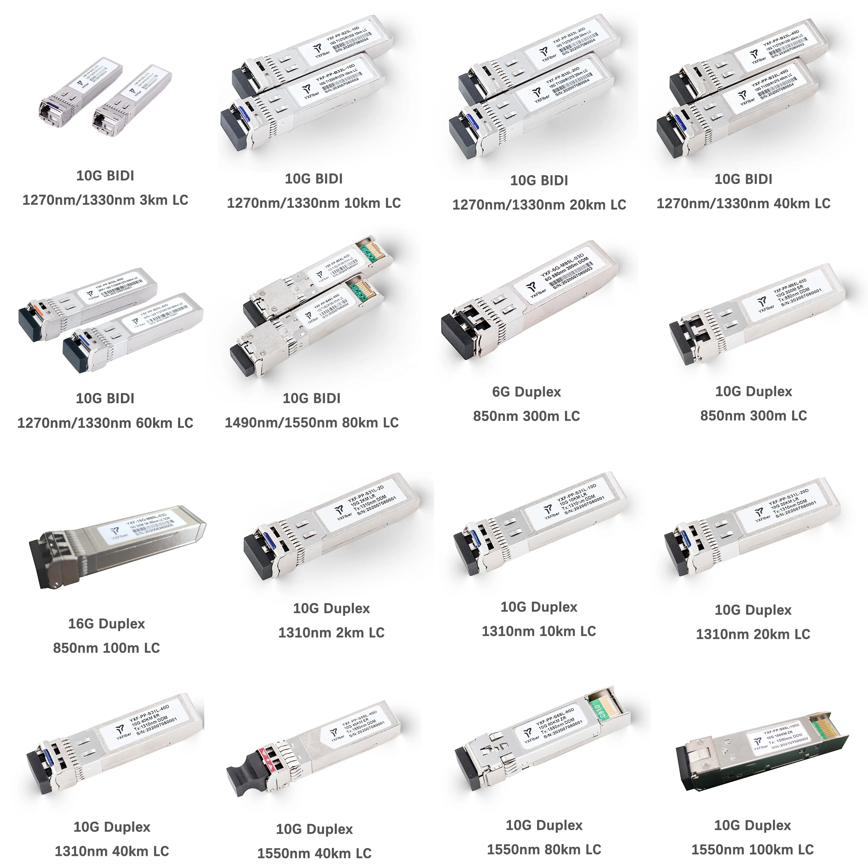 Sfp+ 10g 300m 3km 10km 20km 40km 60km 80km 100km 110km Oem Manufacturer ...