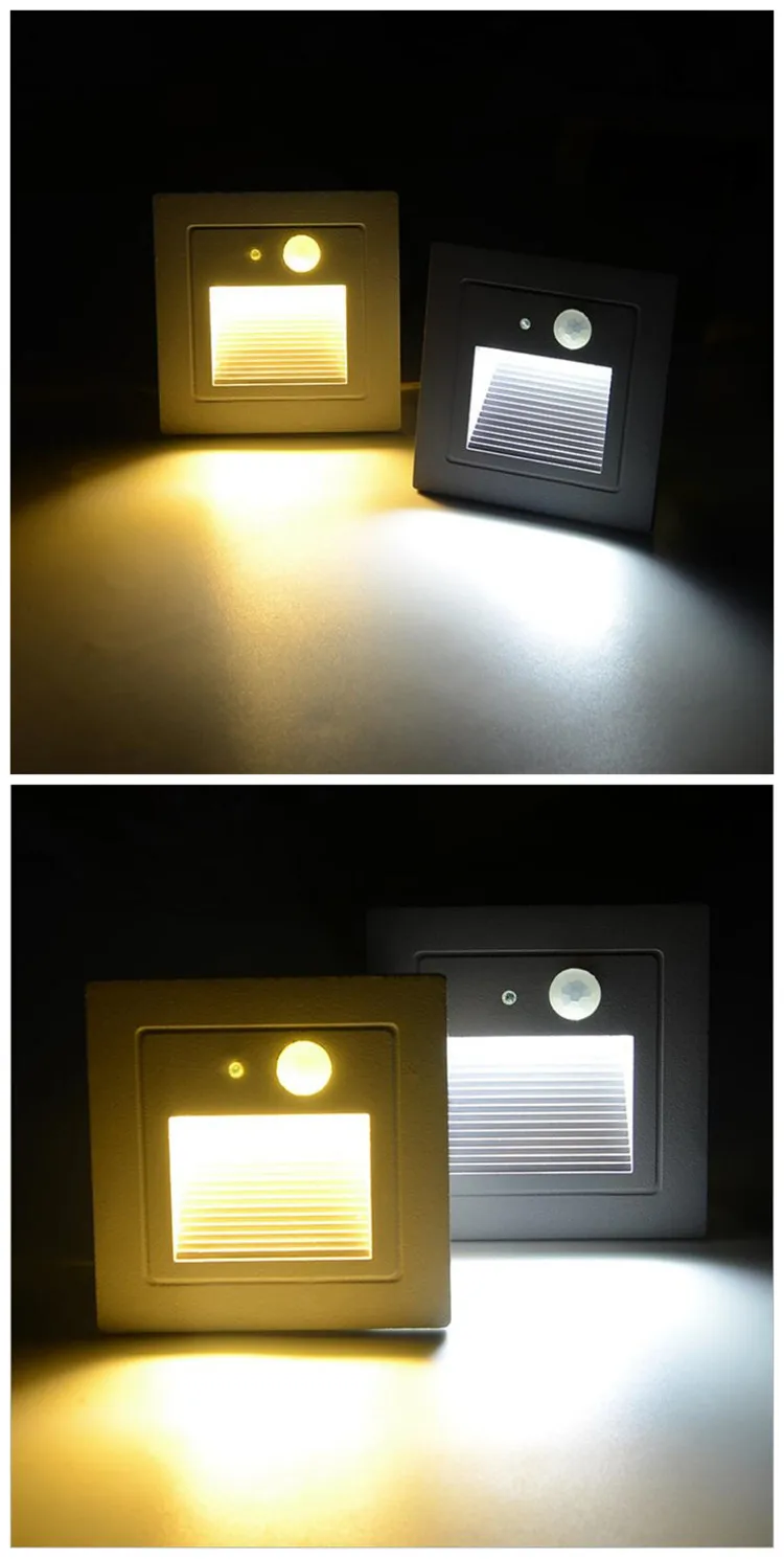 Indoor Outdoor Corner Recessed Foot Step Stair Wall Lamp