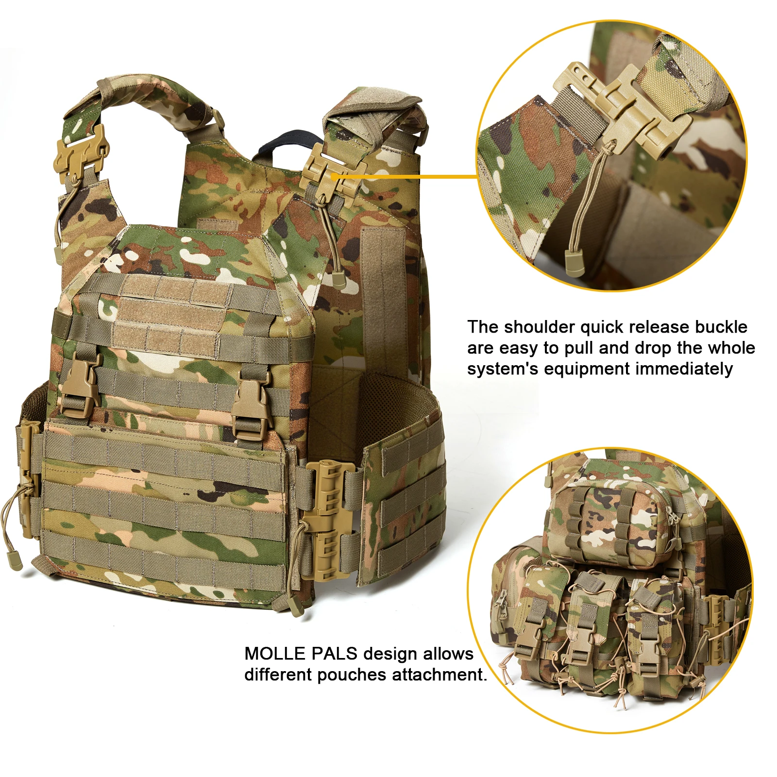 OCP Camouflage Modular Tactical Vest System by Akmax