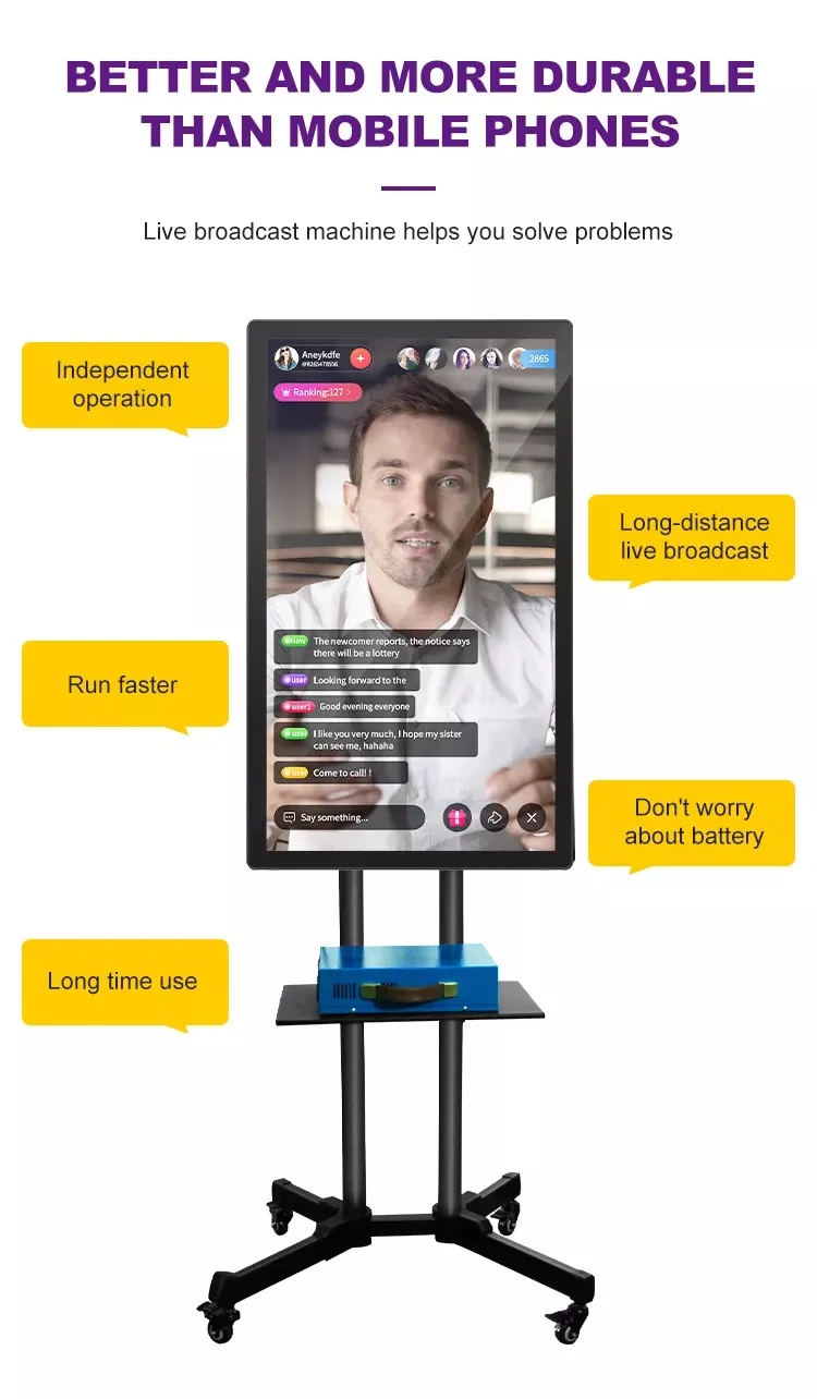 21.5 32 40 43 Inch Advertising Displays Vertical Smart Streaming Stand ...