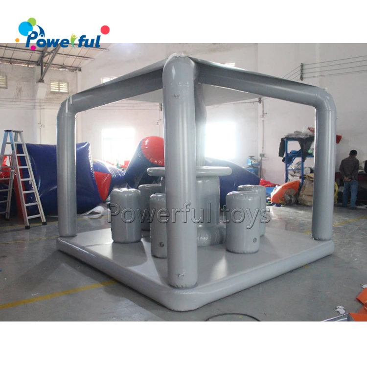 6 Person Floating Cabana Inflatable Floating Bar Island Platform With ...