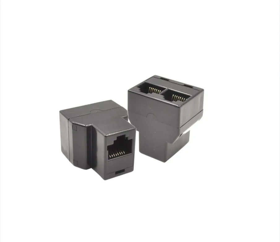 Rj45 Coupler 1 To 2 In-line Coupler Ethernet Network Lan Cable T ...