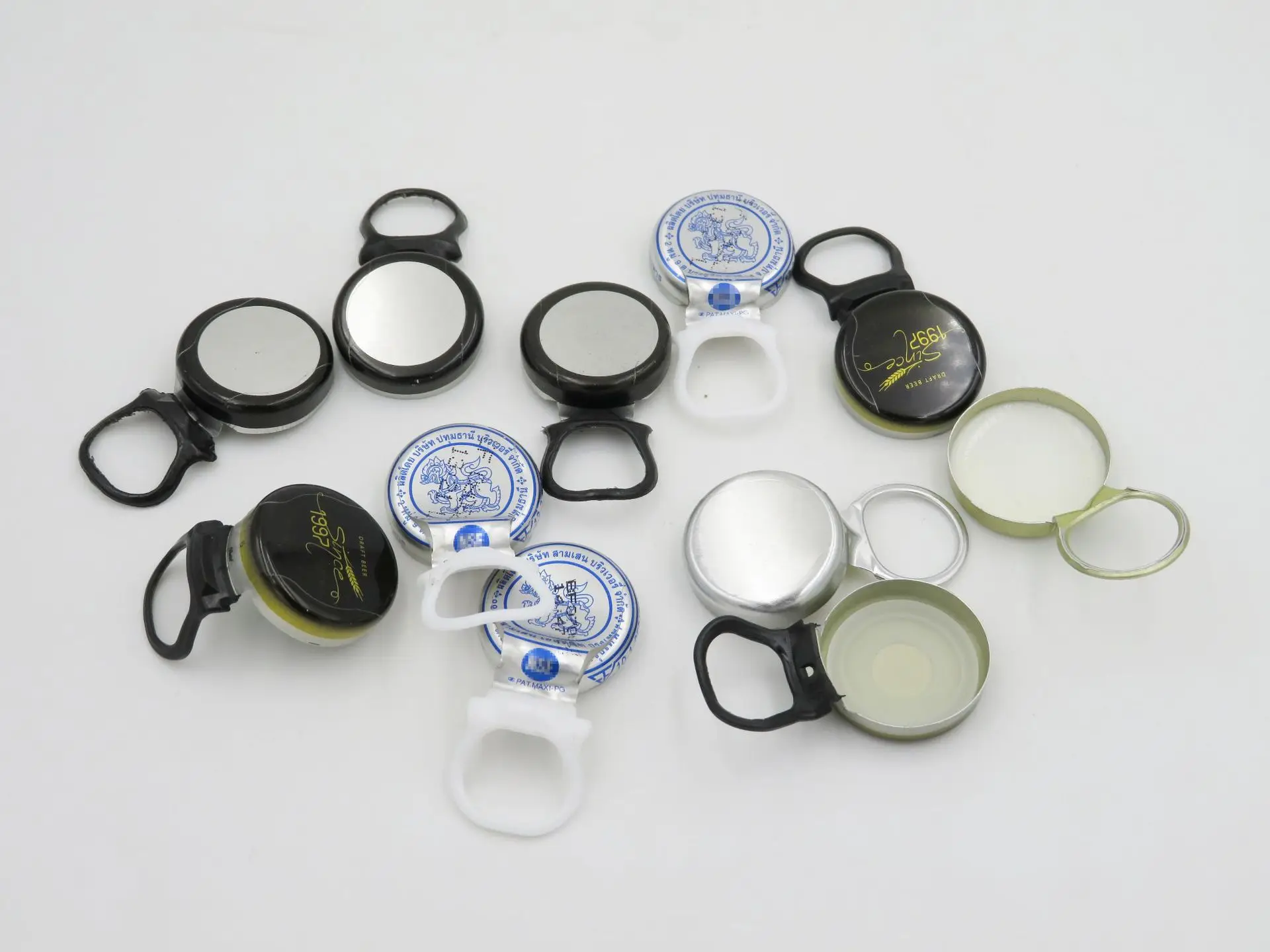 Customized 26mm 38mm Aluminum Easy Open Pull Ring Crown Cap