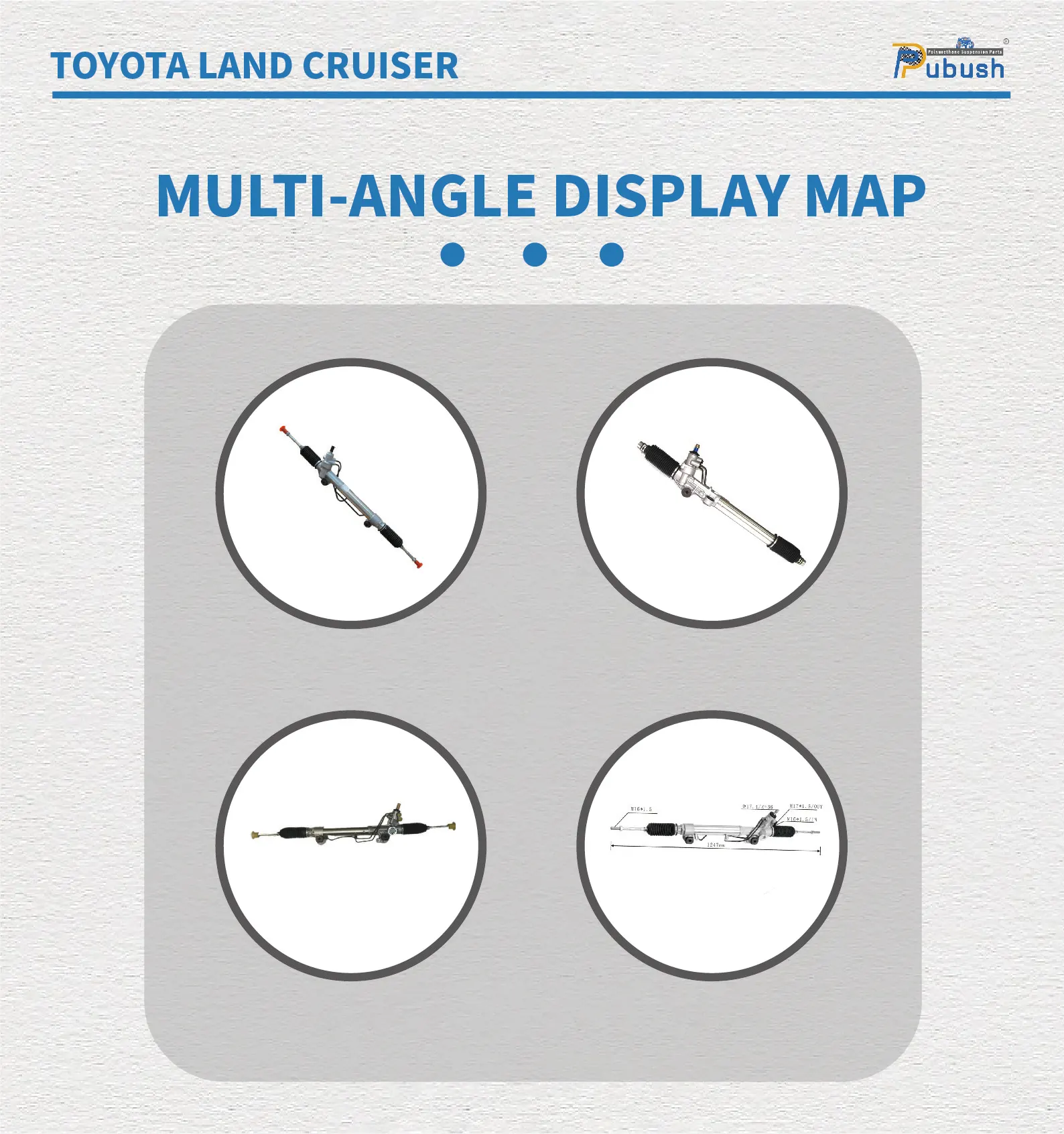 Auto Hydraulic Power Steering Gear Box For Toyota Land Cruiser 44200 ...