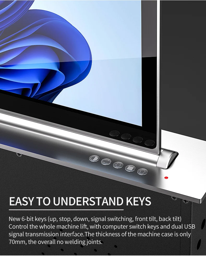 New Design Easy Assemble Table Electric Monitor Lifter Built In ...